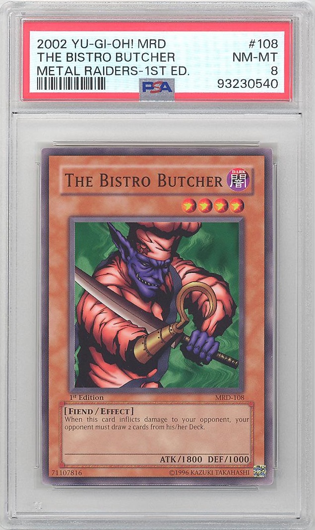 PSA 8 - Yu-Gi-Oh Card - MRD-108 - THE BISTRO BUTCHER (common) *1st ...