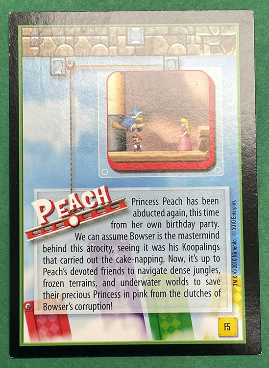 2010 Enterplay Super Mario Bros Wii Trading Card - PRINCESS PEACH (Foil ...
