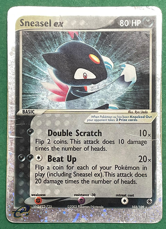 Pokemon Card - Ruby & Sapphire 103/109 - SNEASEL EX (holo-foil) *Non-Mint HP*: BBToyStore.com ...