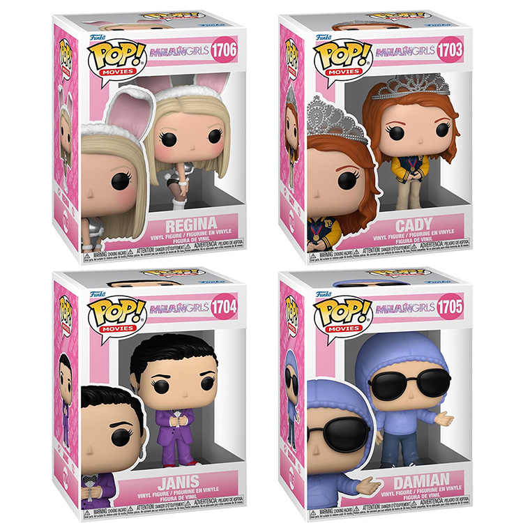 Funko Pop Movies Mean Girls 20th Anniversary Vinyl Figures Set Of 4 Regina Damian Cady