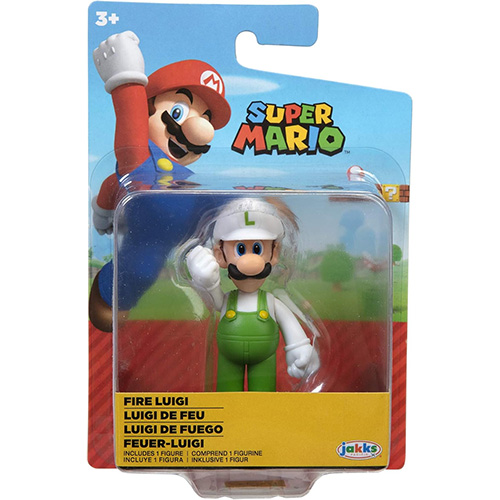 Jakks Pacific Toys - Super Mario Nintendo Figure - FIRE LUIGI (2.5 inch ...