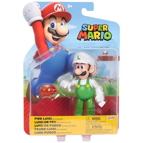 Jakks Pacific Toys - Super Mario Figure Pack - FIRE LUIGI with Fire ...