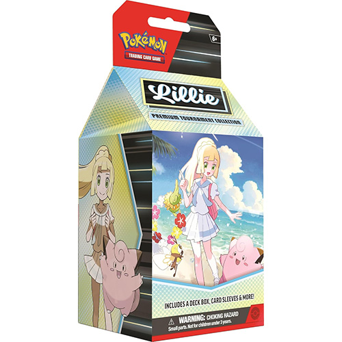 Pokemon Cards - Premium Tournament Collection - LILLIE (Sleeves, Deck Box, 6 Boosters & more ...