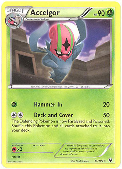Pokemon Card - B&W: Dark Explorers 11/108 - ACCELGOR (rare): BBToyStore ...