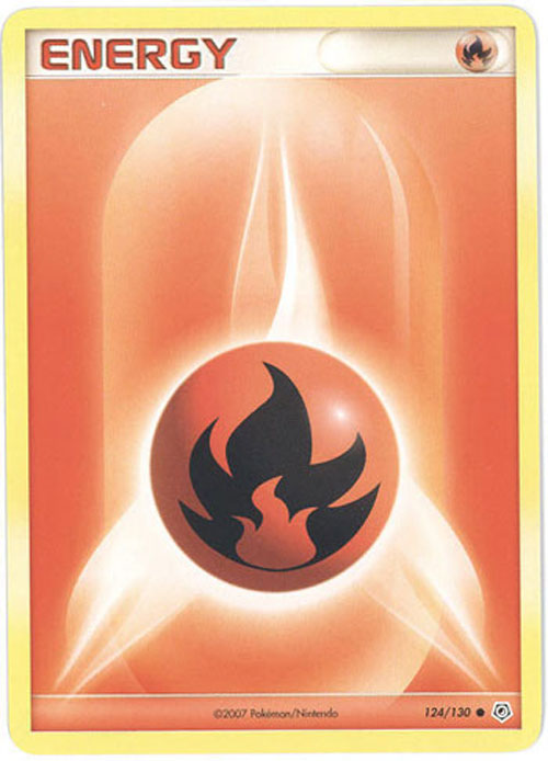 Pokemon Card - FIRE ENERGY (red): BBToyStore.com - Toys, Plush, Trading ...