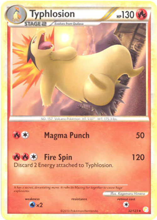 Pokemon Typhlosion Card