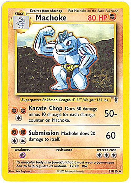 Pokemon Card - Legendary Collection 51/110 - MACHOKE (uncommon ...