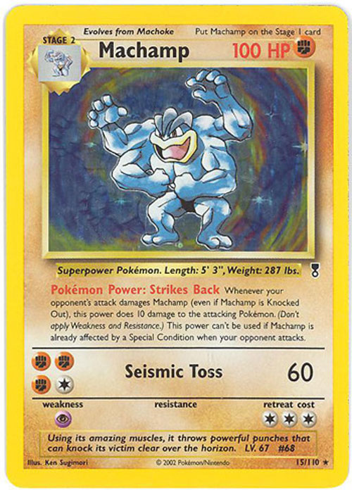 Pokemon Card - Legendary Collection 15/110 - MACHAMP (holo-foil ...