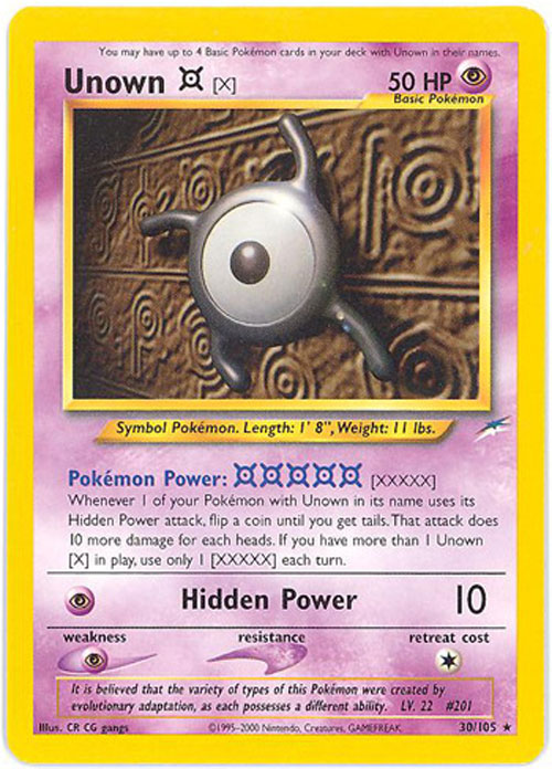 Unknown Pokemon Card