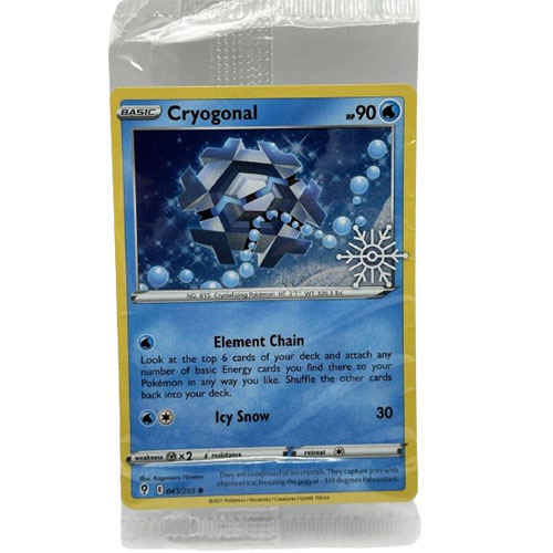 Pokemon Card Holiday Calendar Countdown Promo 043/203 - CRYOGONAL (holo ...