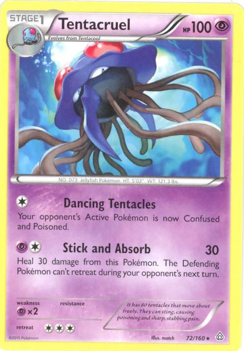 Pokemon Card - XY: Primal Clash 72/160 - TENTACRUEL (rare): BBToyStore ...