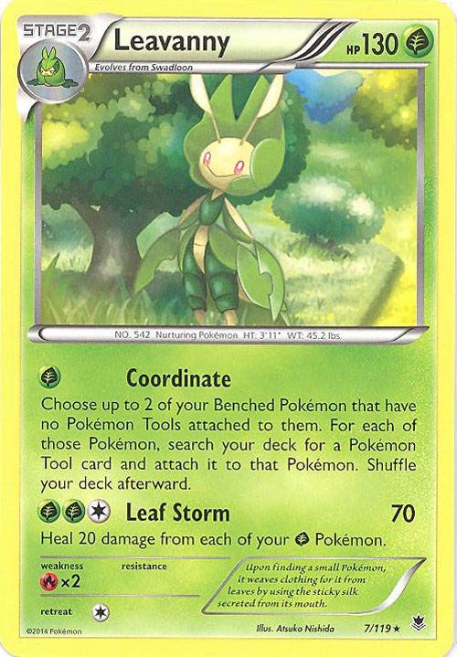 Pokemon Card - XY: Phantom Forces 7/119 - LEAVANNY (rare): BBToyStore ...