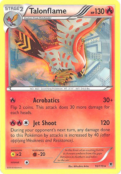 Pokemon Card - XY: Phantom Forces 10/119 - TALONFLAME (rare ...