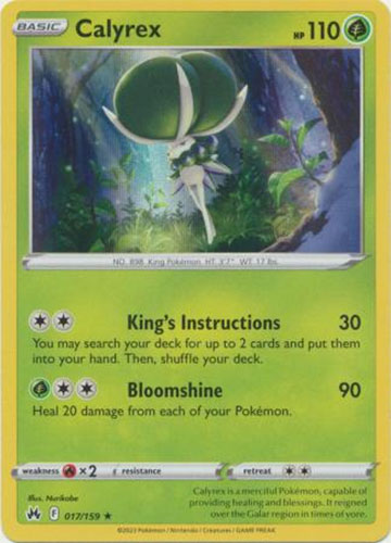 Pokemon Card - Crown Zenith 017/159 - CALYREX (holo-foil): BBToyStore ...