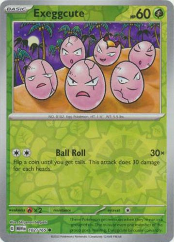 Pokemon Card - Scarlet & Violet 151 - 102/165 EXEGGCUTE (REVERSE holo-foil): BBToyStore.com ...