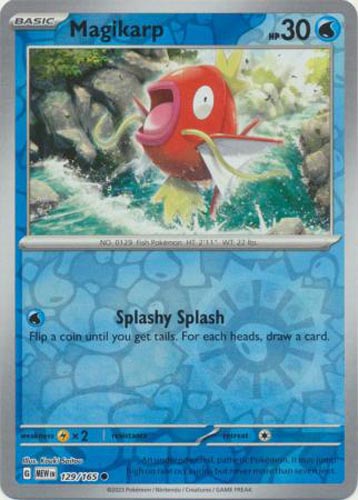 Pokemon Card - Scarlet & Violet 151 - 129/165 MAGIKARP (REVERSE holo ...