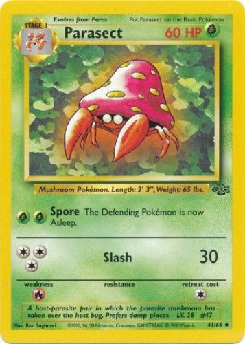 Pokemon Card - Jungle 41/64 - PARASECT (uncommon): BBToyStore.com ...
