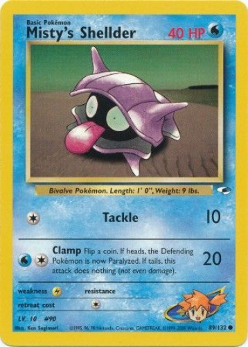 Pokemon Card - Gym Heroes 89/132 - MISTY'S SHELLDER (common ...