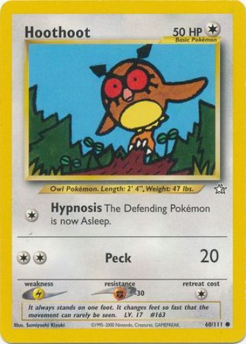Hoothoot Pokemon Card