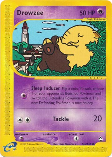 Pokemon Card - Aquapolis 74a/147 - DROWZEE (common): BBToyStore.com ...