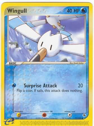 Pokemon Card - Ruby & Sapphire 77/109 - WINGULL (common): BBToyStore ...