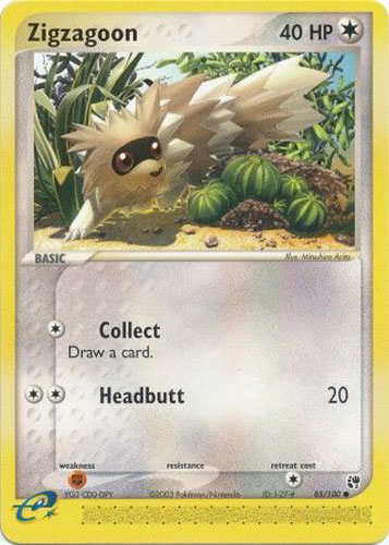Pokemon Card - Sandstorm 85/100 - ZIGZAGOON (common): BBToyStore.com ...