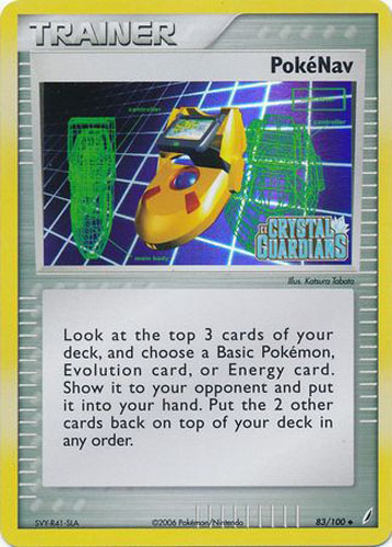 Pokemon Card - Crystal Guardians 83/100 - POKENAV (REVERSE holo-foil ...