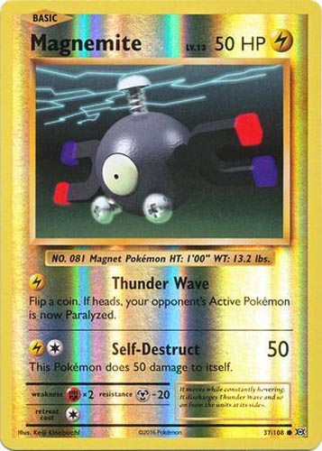 Pokemon Card - XY Evolutions 37/108 - MAGNEMITE (REVERSE holo-foil ...