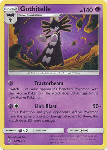 Pokemon Card - S&M: Guardians Rising 54/145 - GOTHITELLE (rare ...