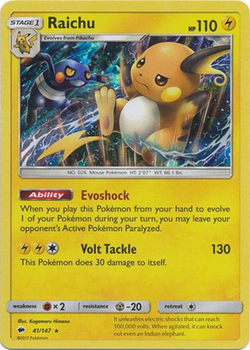 Raichu Ex Card