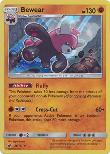 Pokemon Card - S&M: Crimson Invasion 56/111 - BEWEAR (holo-foil ...