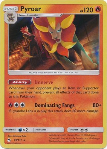 Pokemon Card - S&M: Forbidden Light 19/131 - PYROAR (holo-foil ...