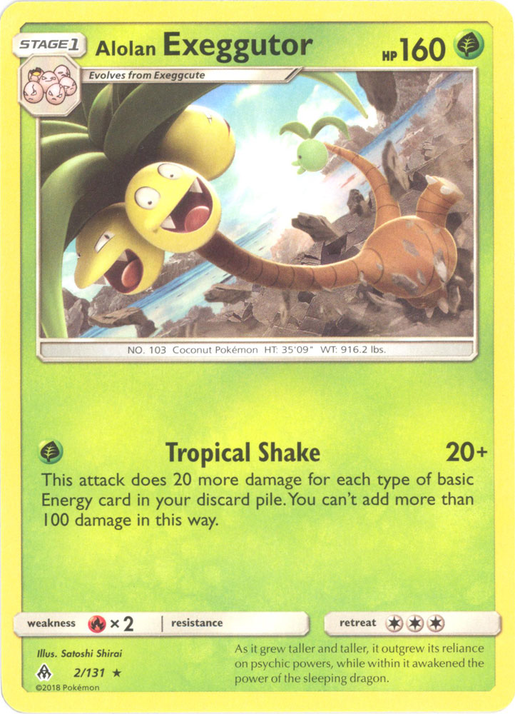 Pokemon Card - S&M: Forbidden Light 2/131 - ALOLAN EXEGGUTOR (rare ...