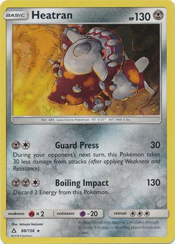 Pokemon Card - S&M: Ultra Prism 88/156 - HEATRAN (holo-foil ...