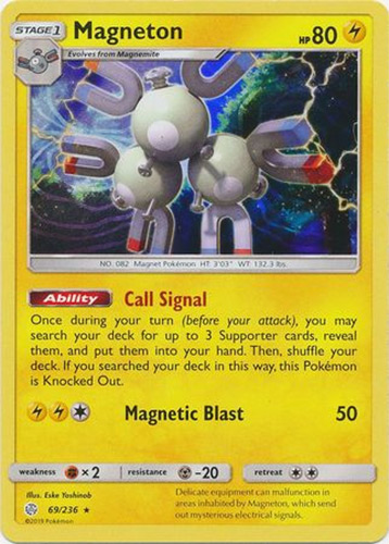 Pokemon Card - S&M: Cosmic Eclipse 69/236 - MAGNETON (holo-foil ...