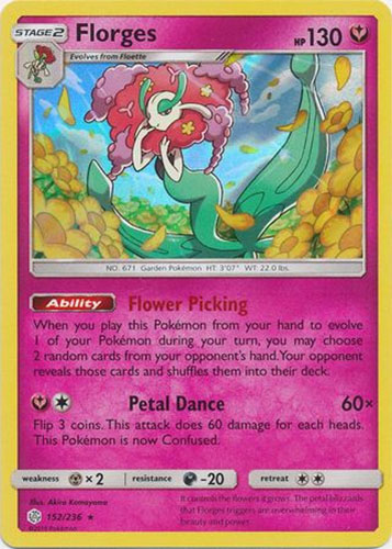 Pokemon Card - S&M: Cosmic Eclipse 152/236 - FLORGES (holo-foil ...