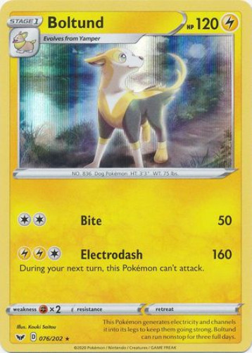 Pokemon Card - Sword & Shield 076/202 - BOLTUND (holo-foil): BBToyStore ...