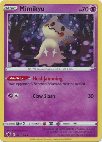 Pokemon Card - S&S: Darkness Ablaze 081/189 - MIMIKYU (ALTERNATE holo ...