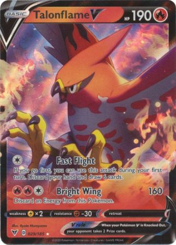 Pokemon Card - S&S: Vivid Voltage 029/185 - TALONFLAME V (ultra rare ...