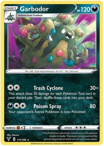 Pokemon Card - S&S: Vivid Voltage 111/185 - GARBODOR (rare): BBToyStore ...