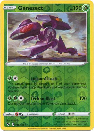 Pokemon Card - S&S: Vivid Voltage 016/185 - GENESECT (reverse holo ...
