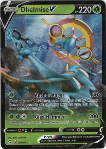 Pokemon Card - Shining Fates 009/072 - DHELMISE V (ultra rare holo ...