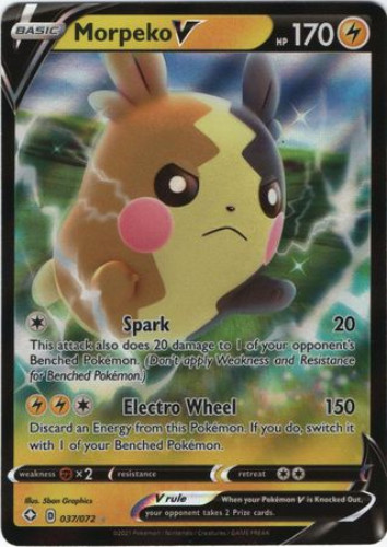 Pokemon Card - Shining Fates 037/072 - MORPEKO V (ultra rare holo ...