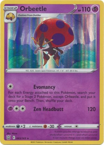 Pokemon Card - Battle Styles 065/163 - ORBEETLE (holo-foil): BBToyStore ...