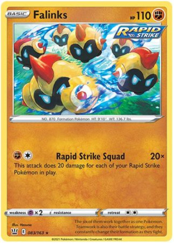 Pokemon Card - S&S: Battle Styles 083/163 - FALINKS (rare): BBToyStore ...