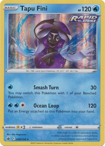 Pokemon Card - S&S: Chilling Reign 040/198 - TAPU FINI (holo-foil ...