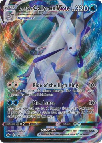 Pokemon Card - S&S: Chilling Reign 046/198 - ICE RIDER CALYREX VMAX ...