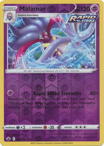 Pokemon Card - S&S: Chilling Reign 070/198 - MALAMAR (reverse holo ...