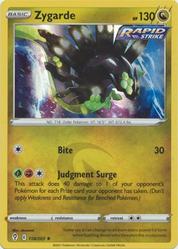 Pokemon Zygarde Card