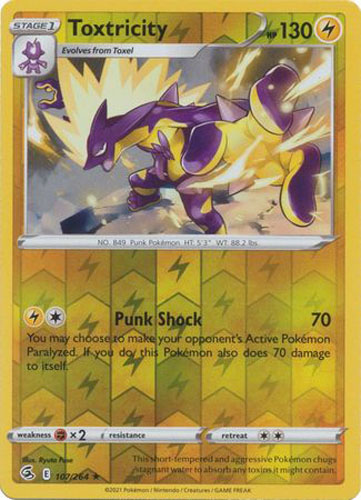 Pokemon Card - S&S: Fusion Strike 107/264 - TOXTRICITY (reverse holo): BBToyStore.com - Toys ...